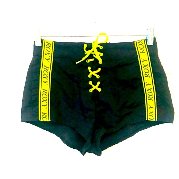 Roxy | Shorts | Roxy High Rise Lace Up Logo Shorts | Poshmark